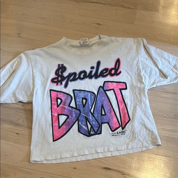 Tops | Vintage 9s Y2k Spoiled Brat Cropped Tshirt Tee | Poshmark